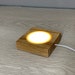 Square LED Light Wooden Base Lamp With Circle in Center for Epoxy Resin ...