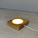 Square LED Light Wooden Base Lamp With Circle in Center for Epoxy Resin ...