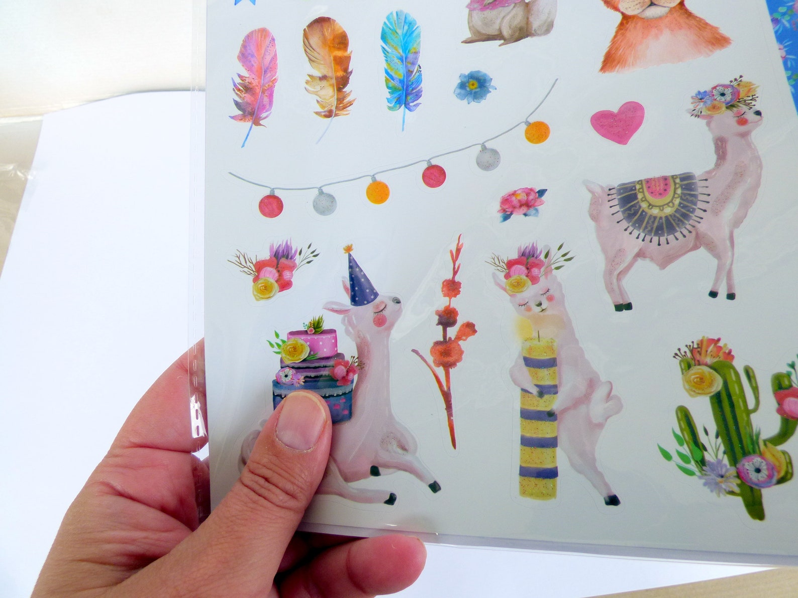 Cute Animal Sticker Set Large Embossed Stickers Large - Etsy