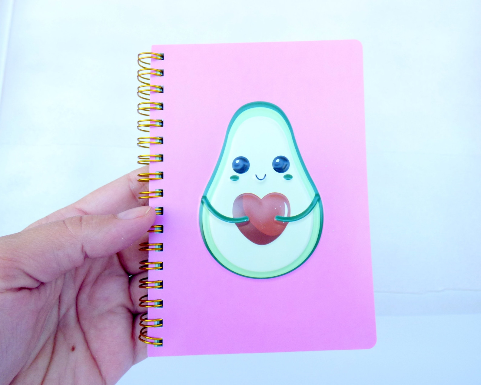 Avocado Notebook A6 Notebook Pink Avocado Notebook 3D - Etsy