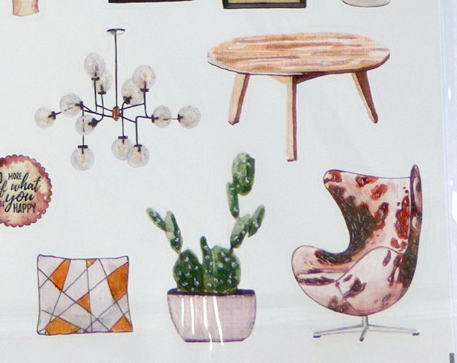 Sticker Set Large Embossed Stickers Large Planner Stickers - Etsy