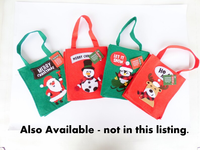 Santa Gift Bag Red Felt Gift Bag Christmas Gift Bag Kid - Etsy