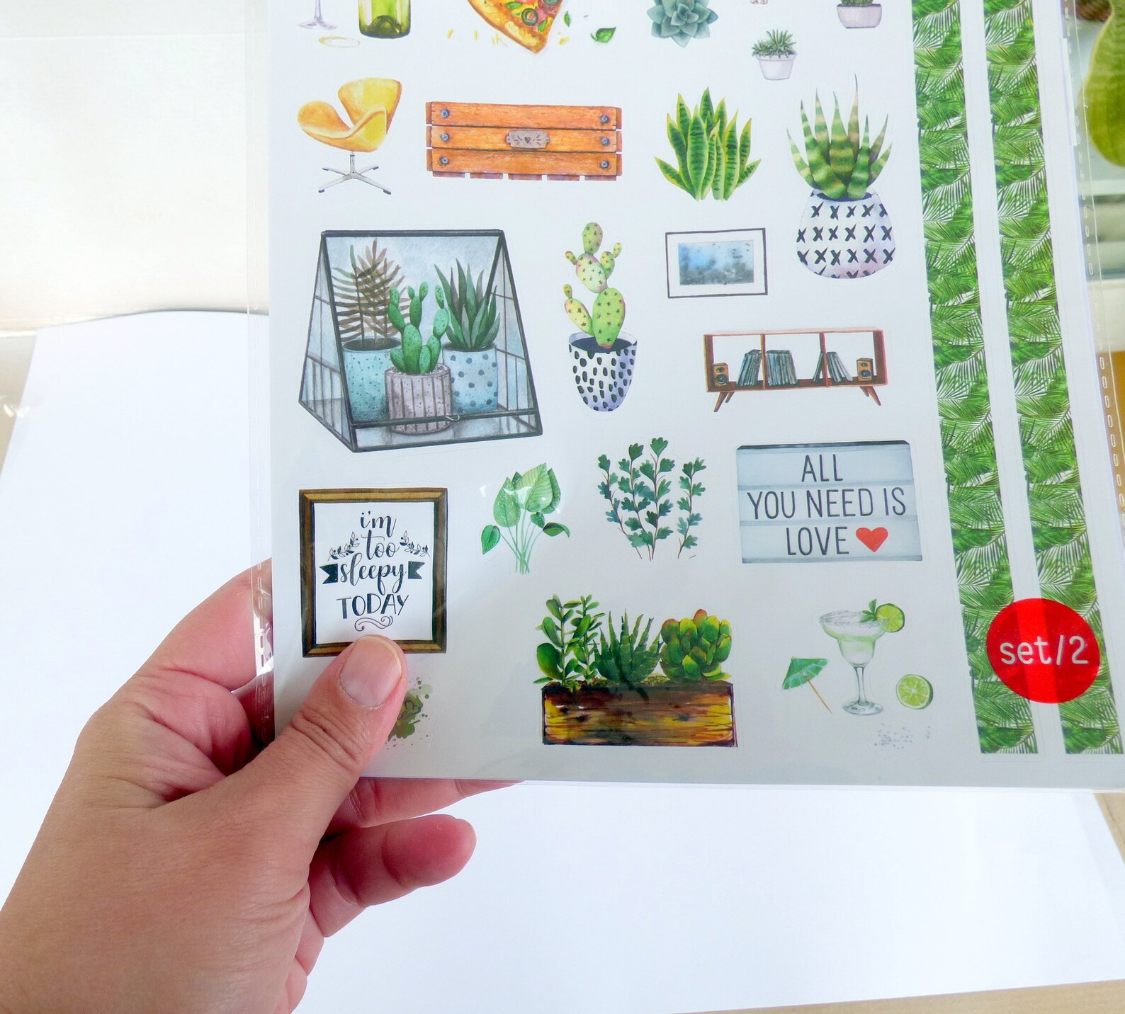 Sticker Set Large Embossed Stickers Large Planner Stickers - Etsy