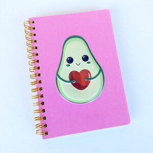 Avocado Notebook A6 Notebook Pink Avocado Notebook 3D - Etsy