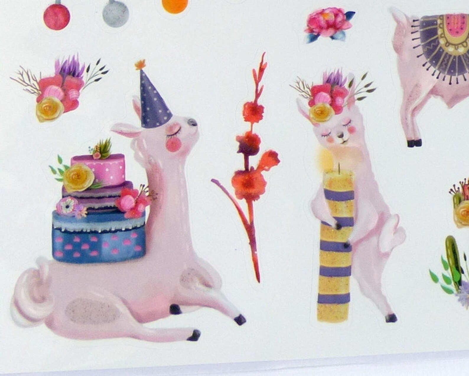 Cute Animal Sticker Set Large Embossed Stickers Large - Etsy