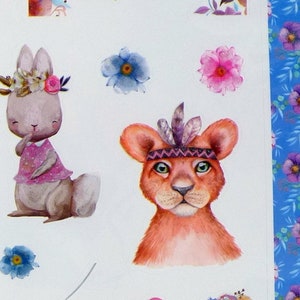 Cute Animal Sticker Set Large Embossed Stickers Large - Etsy