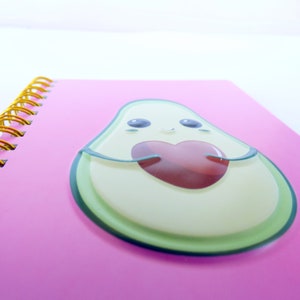 Avocado Notebook A6 Notebook Pink Avocado Notebook 3D - Etsy