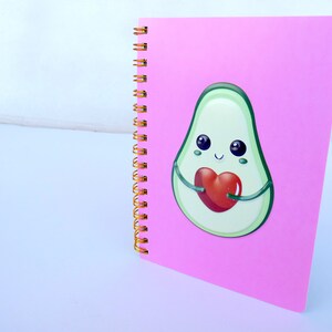 Avocado Notebook A6 Notebook Pink Avocado Notebook 3D - Etsy