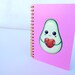 Avocado Notebook A6 Notebook Pink Avocado Notebook 3D - Etsy