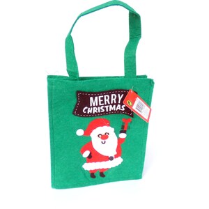 Santa Gift Bag Red Felt Gift Bag Christmas Gift Bag Kid - Etsy