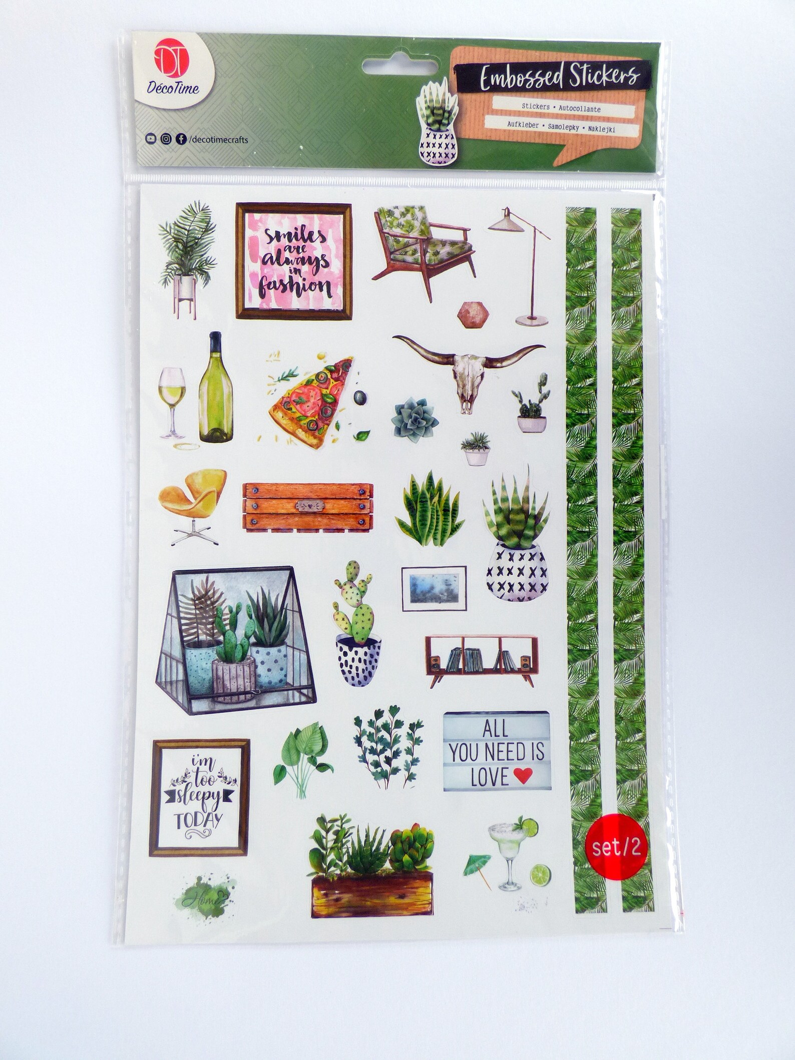 Sticker Set Large Embossed Stickers Large Planner Stickers - Etsy