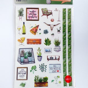 Sticker Set Large Embossed Stickers Large Planner Stickers - Etsy