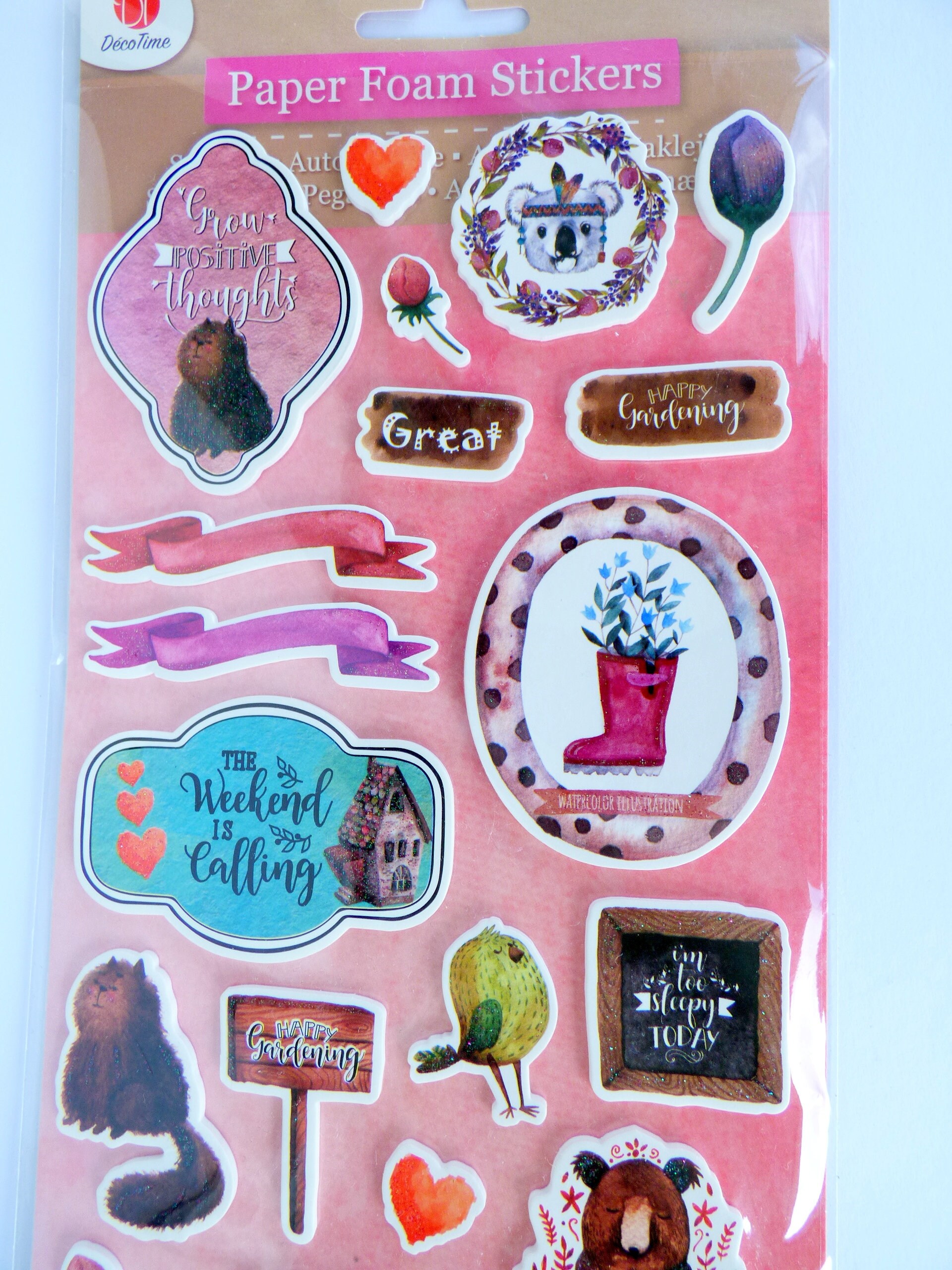 Cute Foam Sticker Set 3D banner Stickers Foam Word Art | Etsy