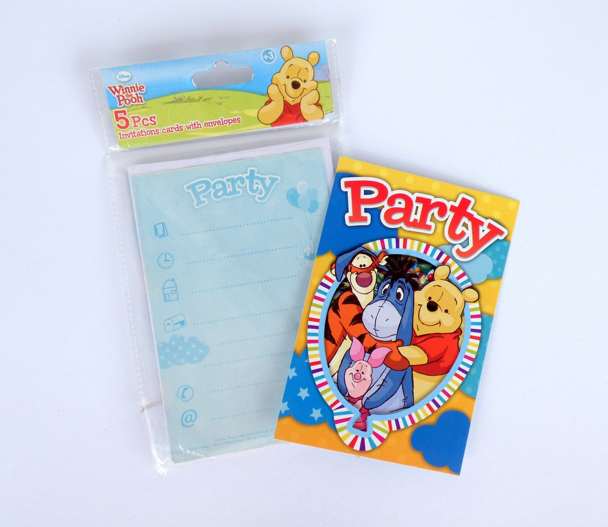 Winnie the Pooh Party Invitations Tigger Eeyore Cards Disney - Etsy