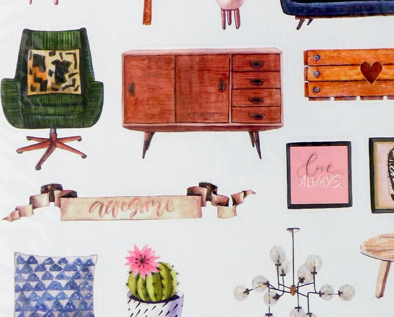 Sticker Set Large Embossed Stickers Large Planner Stickers - Etsy