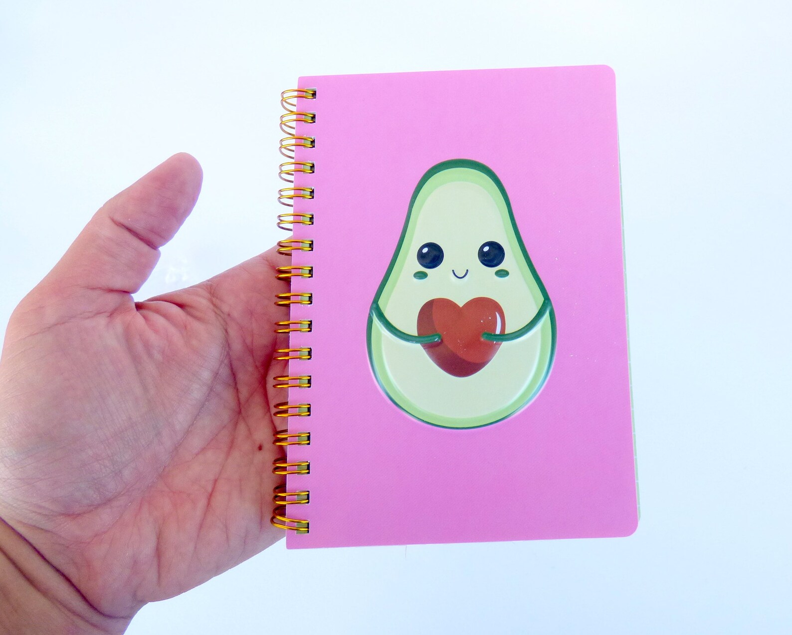 Avocado Notebook A6 Notebook Pink Avocado Notebook 3D - Etsy