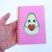 Avocado Notebook A6 Notebook Pink Avocado Notebook 3D - Etsy