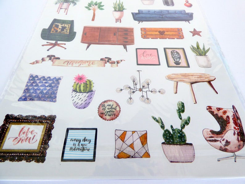 Sticker Set Large Embossed Stickers Large Planner Stickers - Etsy