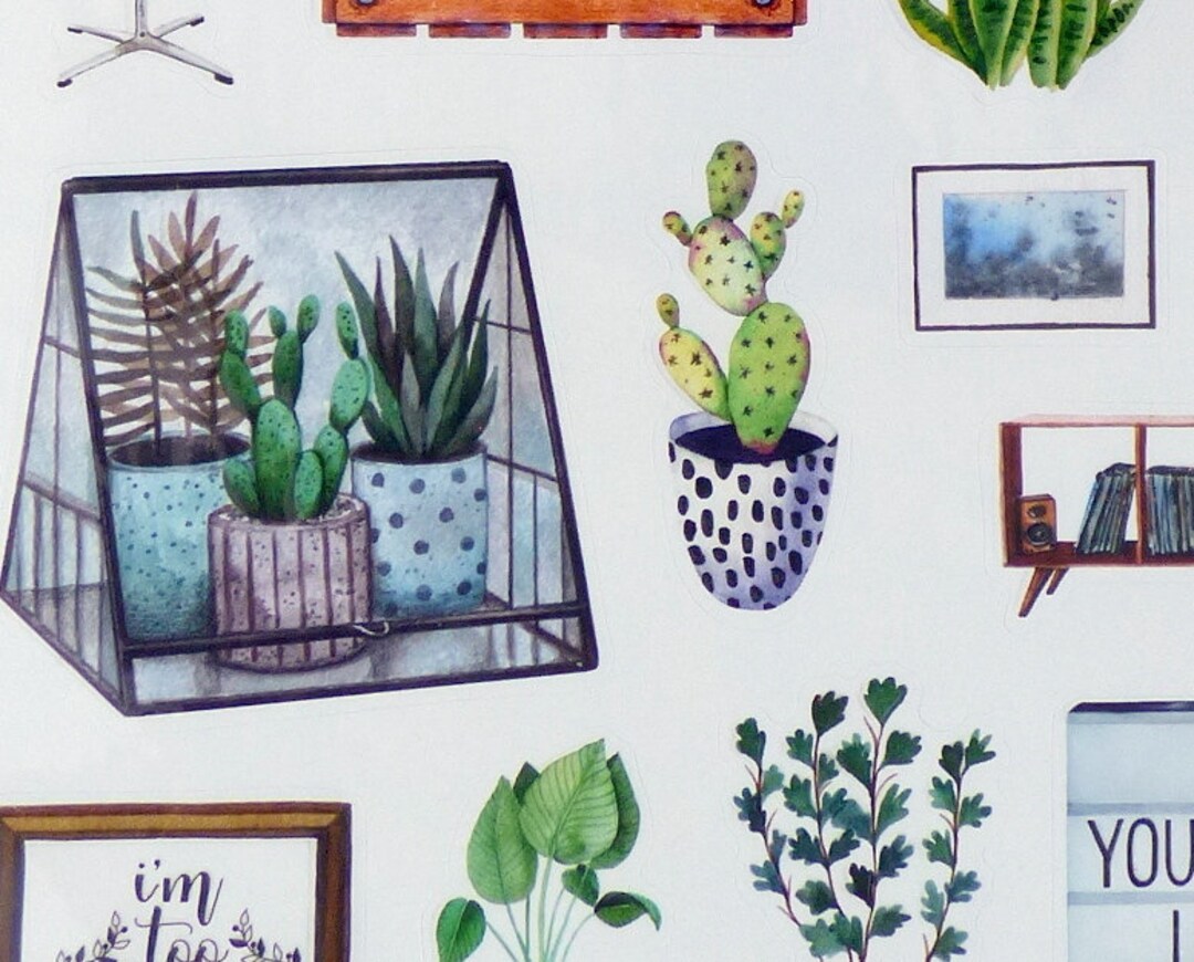 Sticker Set Large Embossed Stickers Large Planner Stickers - Etsy