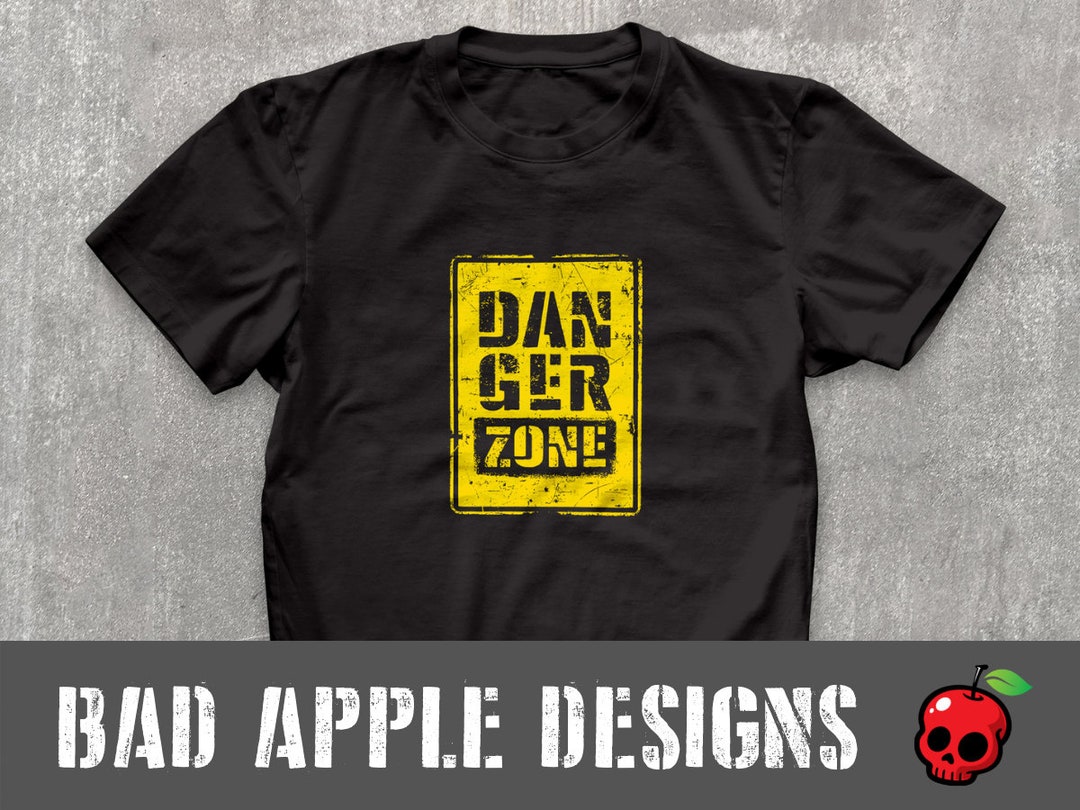 Danger Zone Black Tee Shirt Womens Ladies Organic - Etsy