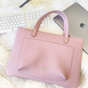 Personalised Laptop Bag/messenger Bag/ Vegan Leather Laptop Bag for ...