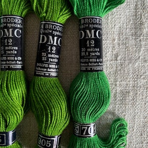 Four Skeins of Vintage DMC 12 Cotton a Broder Embroidery Thread Shades ...