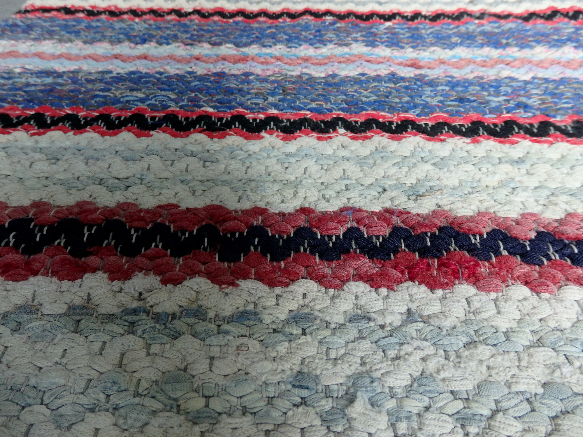 Swedish Handwoven Rag Rug Vintage Swedish Rag Blue Red Pink - Etsy UK