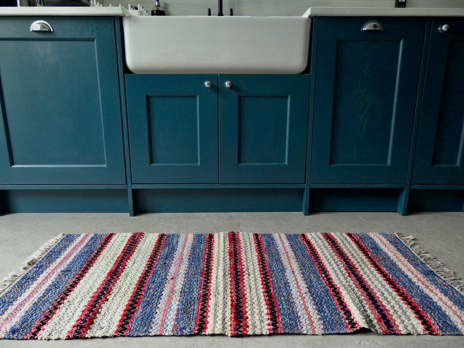 Swedish Handwoven Rag Rug Vintage Swedish Rag Blue Red Pink - Etsy UK