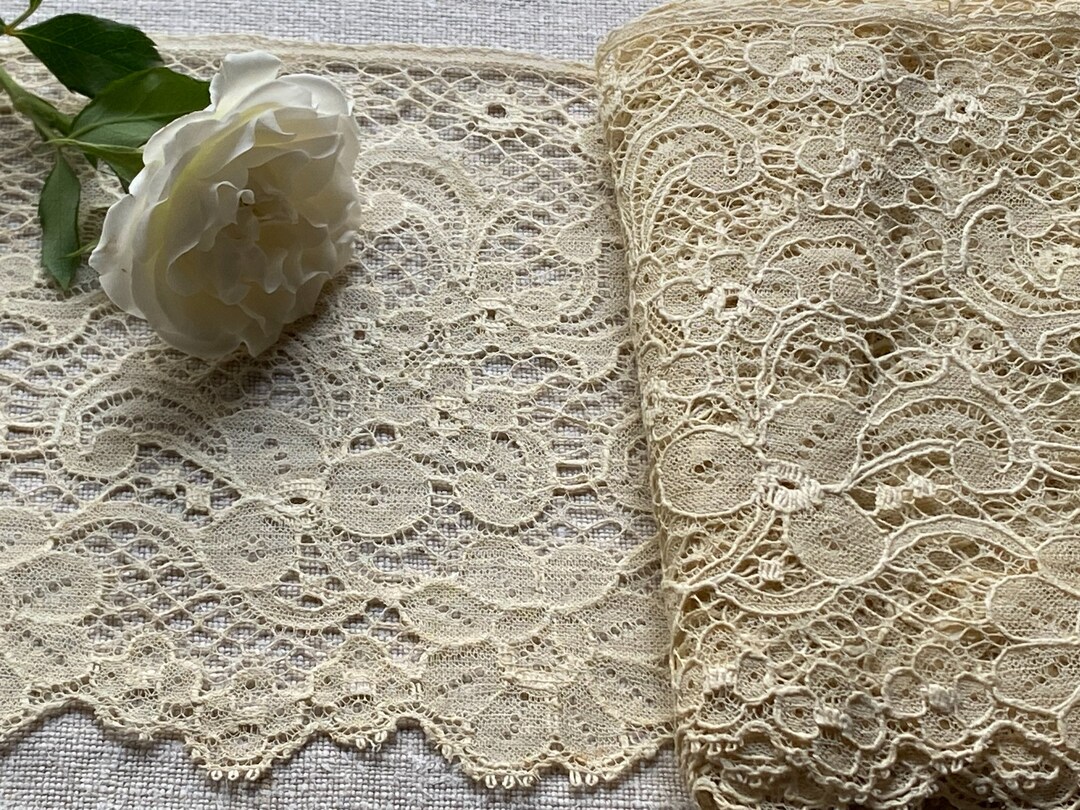 Delicate Vintage French Lingerie Wide Lace Trim 225 X 13 Cm - Etsy