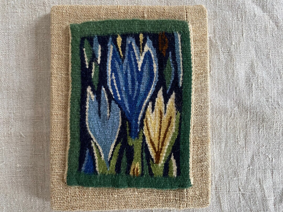 Vintage Swedish Handwoven Wool Tapestry Flemish Weave Wall Hanging ...