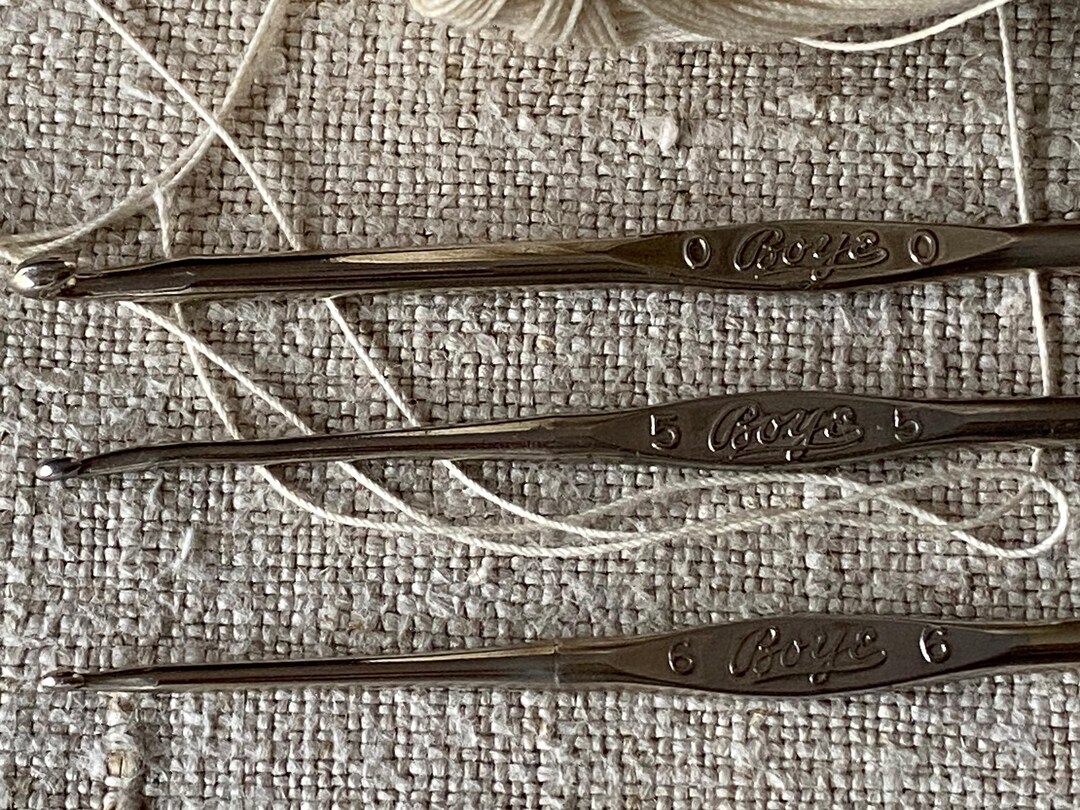 Three Vintage Boye Steel Crochet Hooks Made in USA Sizes 0, 5 and 6 - Etsy