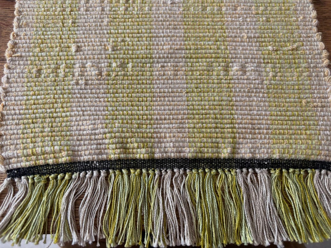 Vintage Swedish Rips Weave Table Runner Beige Sand Greens 142 X 28.5 Cm ...