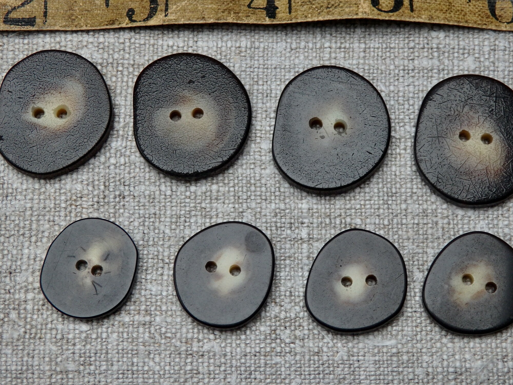 Vintage French Buttons Shank Buttons Brown and Cream Buttons | Etsy