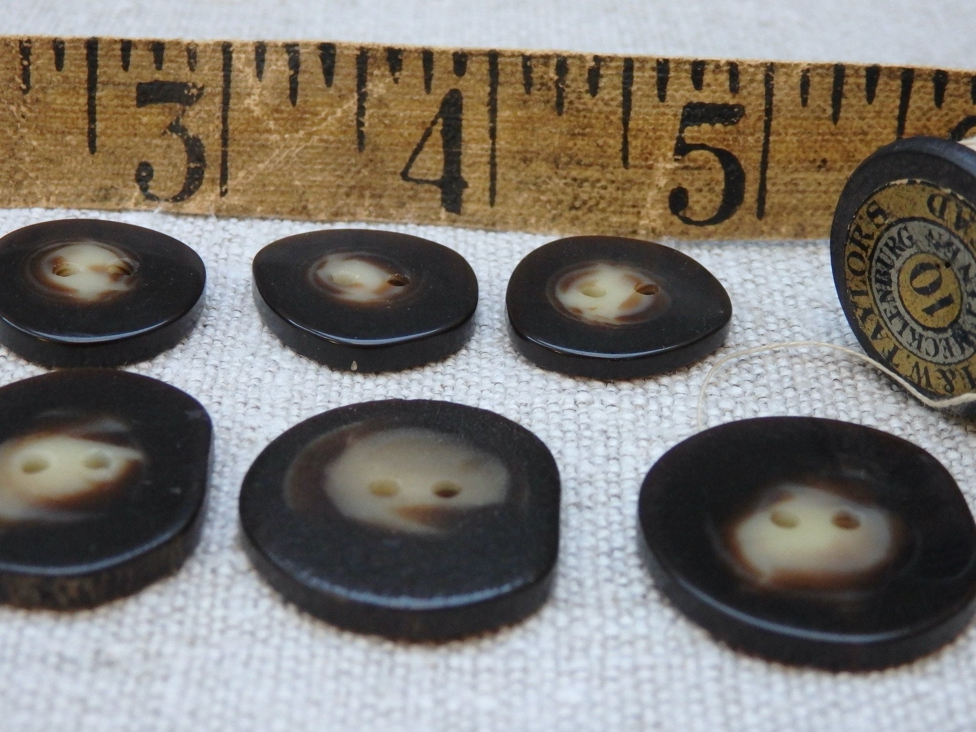 Vintage French Buttons Shank Buttons Brown and Cream Buttons | Etsy