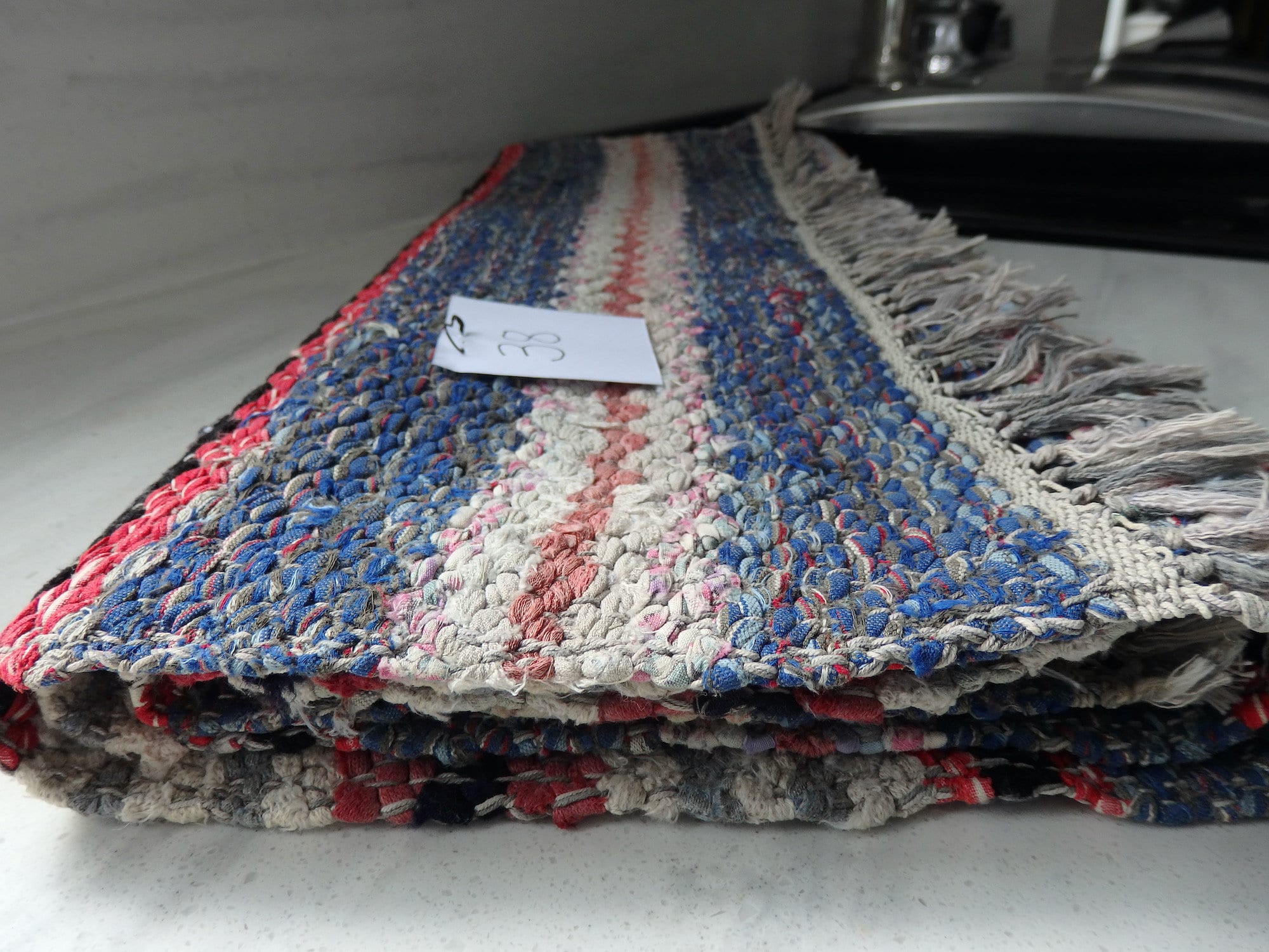Swedish Handwoven Rag Rug Vintage Swedish Rag Blue Red Pink - Etsy UK