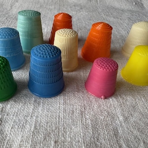 A Collection of 10 Vintage Plastic Thimbles - Etsy
