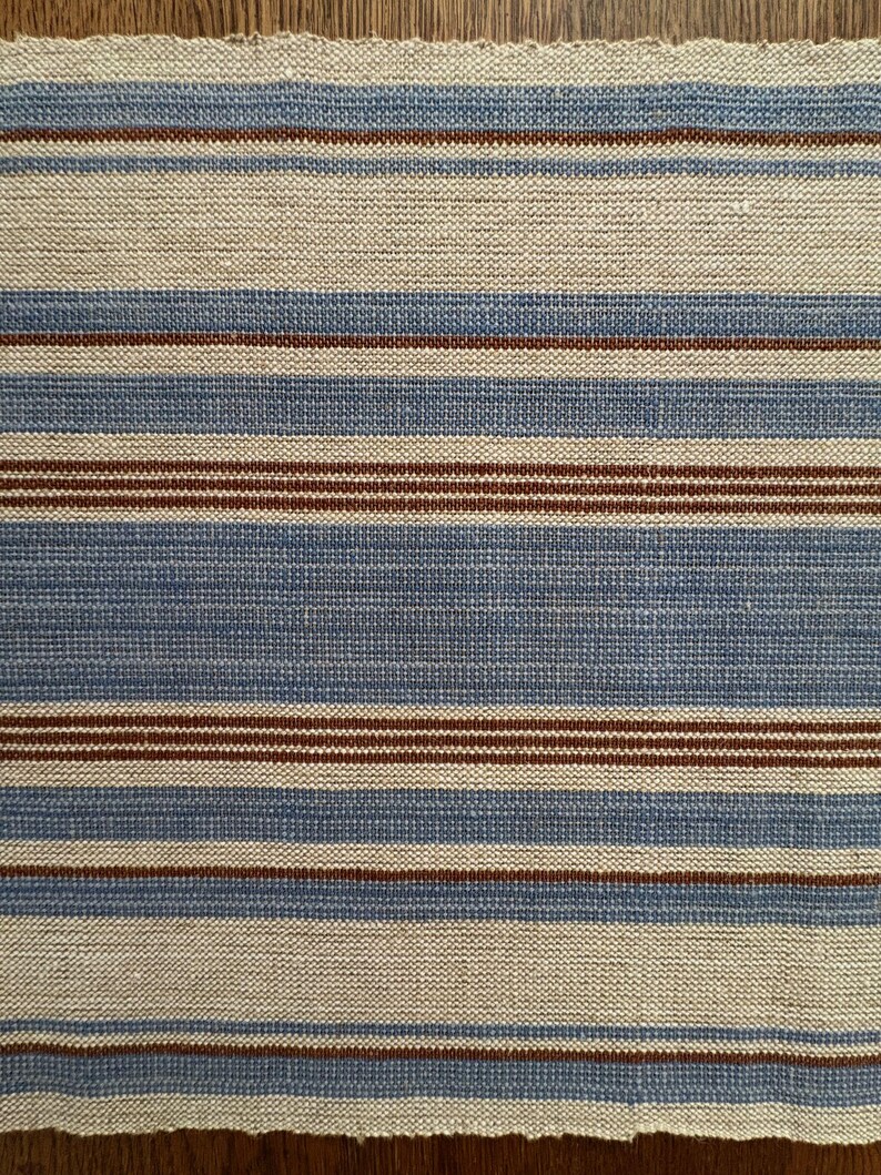 New and Unused Handwoven Swedish Linen Table Runner Shades of Blue off ...