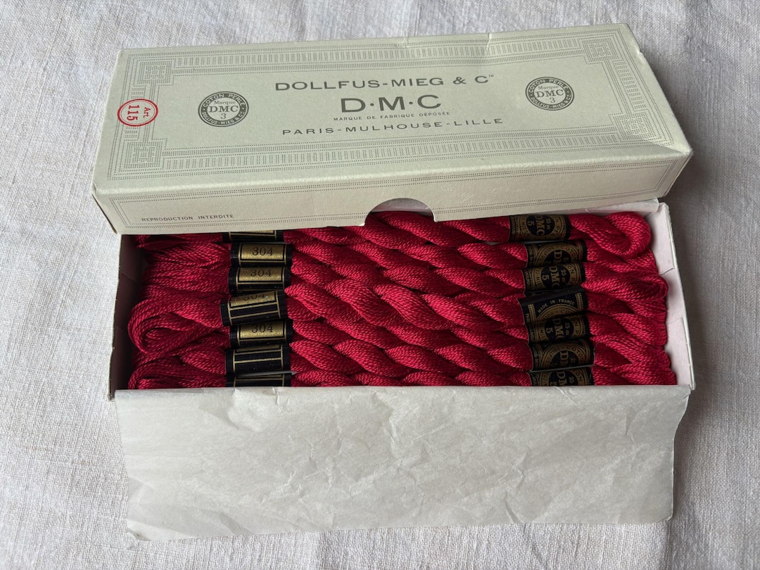 8 Skeins of DMC Red Cotton Perle Embroidery Thread 5 in Original Box - Etsy