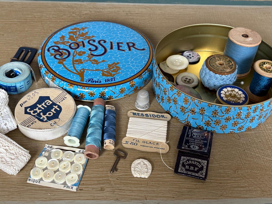 A Vintage Boissier Paris Chocolate Tin Filled With Vintage French ...