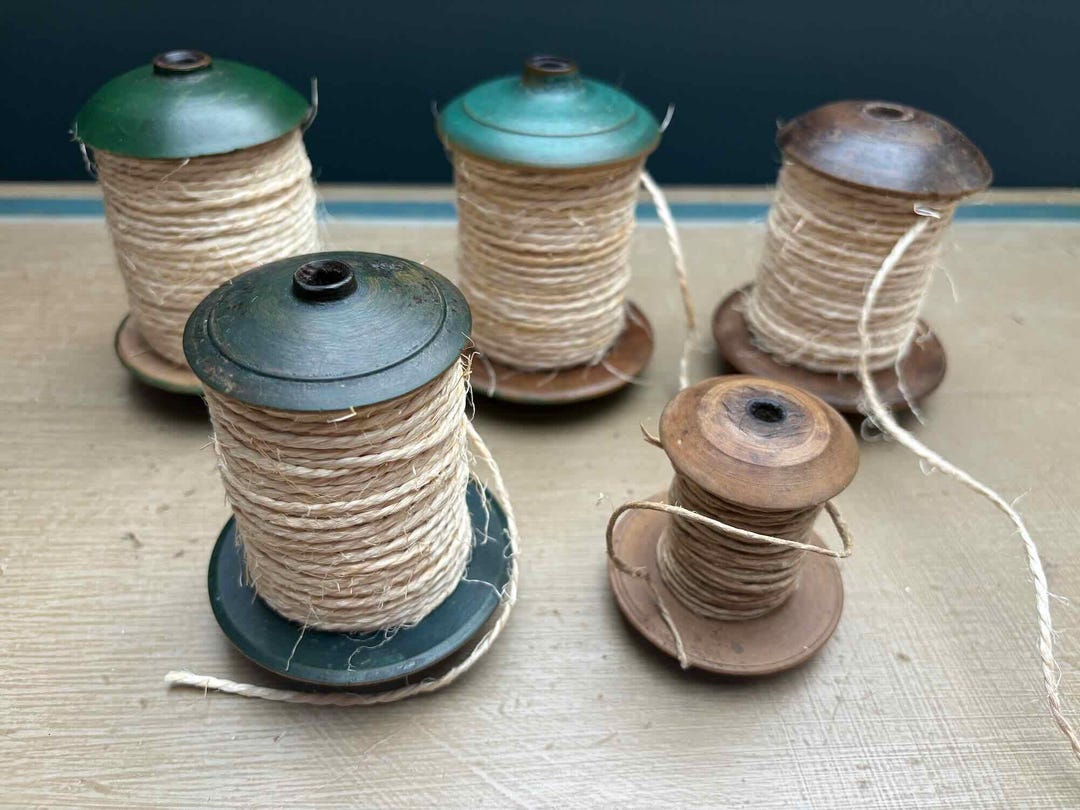 A Vintage Swedish Spinning Wheel Wooden Bobbin String Holder - Etsy