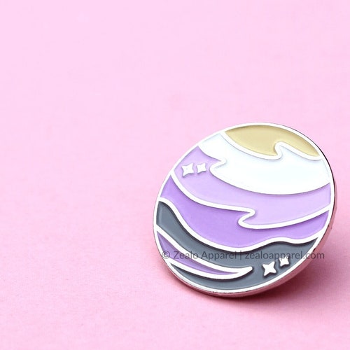 Nonbinary Pride Dragon Enamel Pin Etsy 2891