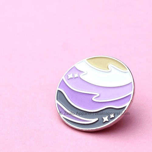 Non Binary Pride Flag Enamel Pin Badge - Etsy