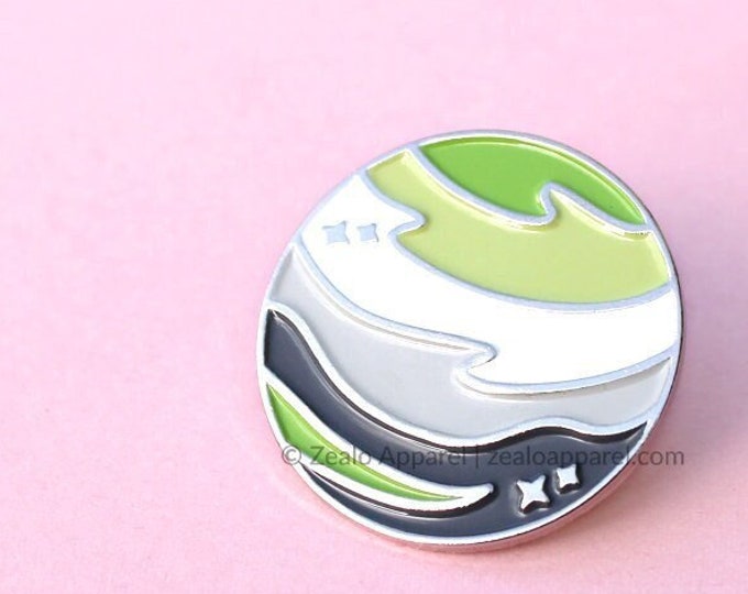 Aroace Pin Button, Abstract Aro Ace Art Gift, Discreet Aromantic ...