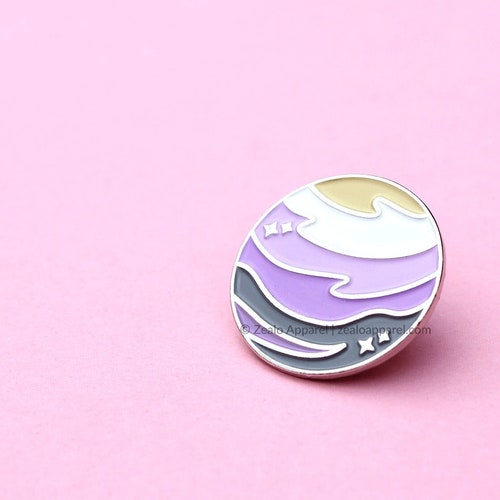 Enby Dog LGBT Pride Pin Non Binary Minimalist Pride LGBT - Etsy