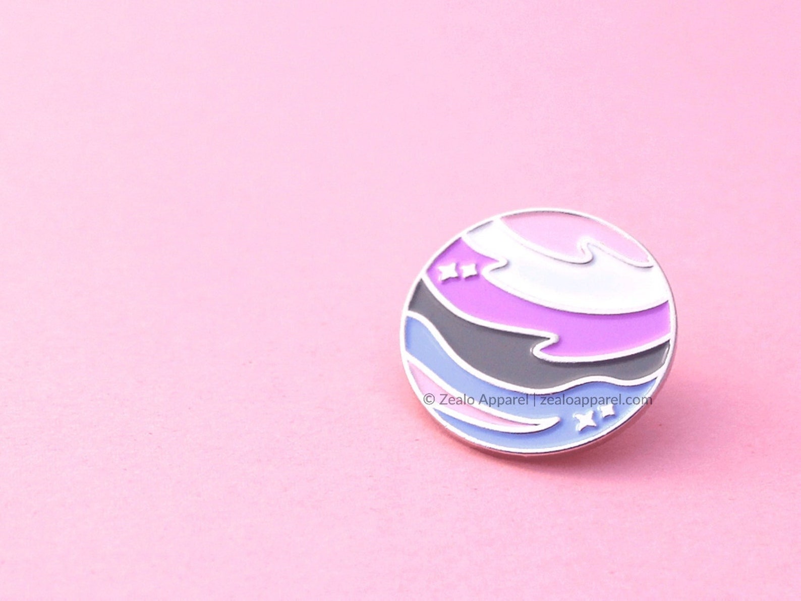 Pastel Genderfluid Planet Enamel Pin Gender Fluid Pride Etsy
