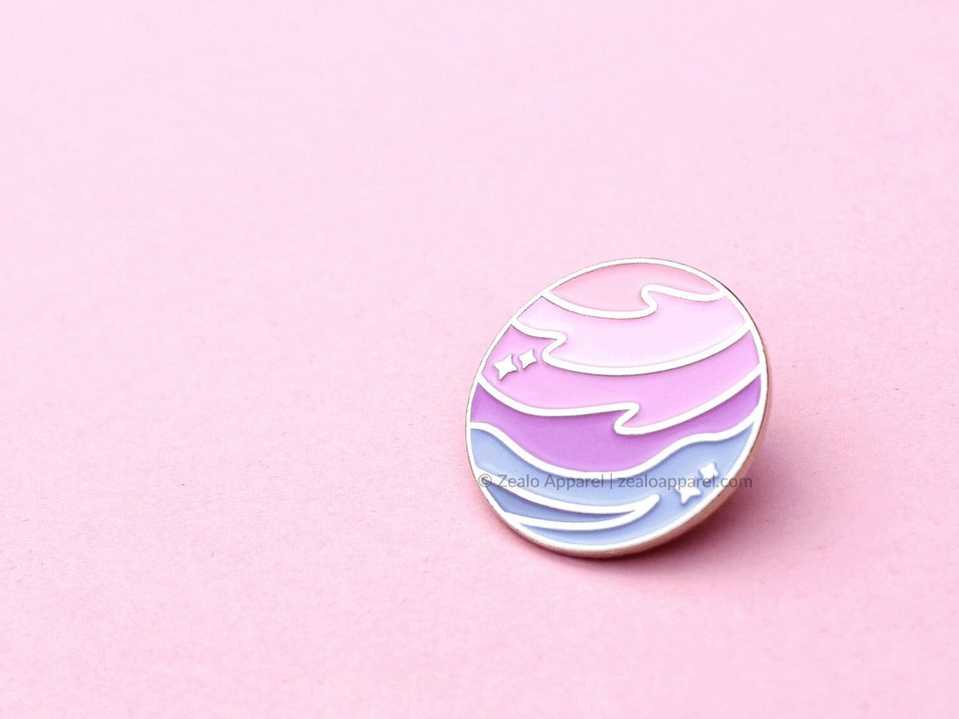 Bisexual Pastel Planet Enamel Pin | Bi Pride Subtle Gifts Biromantic ...