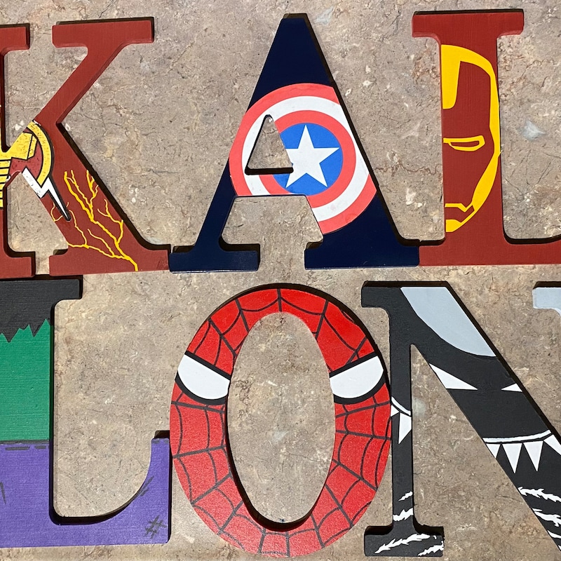 Superhero Letters - Etsy