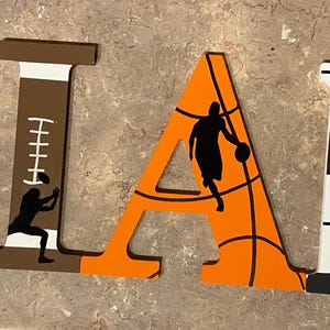 Sports Theme Custom Letters, Letters, Nursery, Kids Room, Character ...