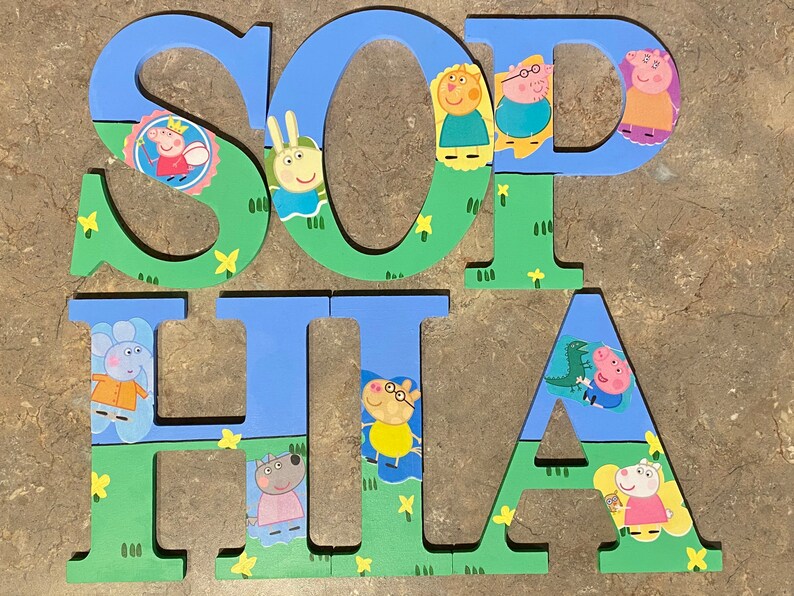 Custom Letters Nursery Kids Room Character Letters Wall - Etsy