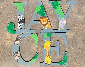 Jungle Animal Letters - Etsy